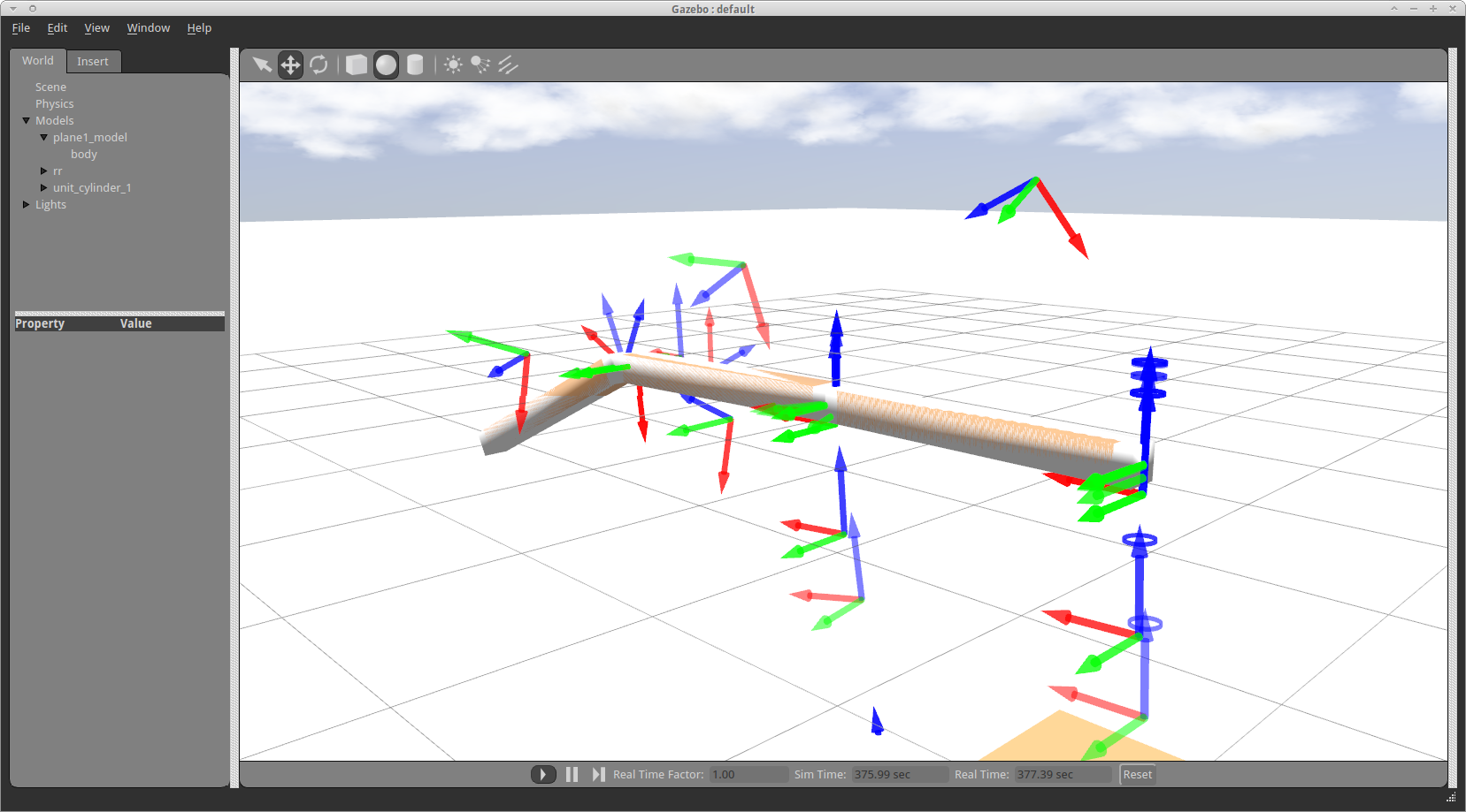 Lots Of Phantom Joints In Gazebo Gui When Trying To Move A Model Fixed To The World Frame